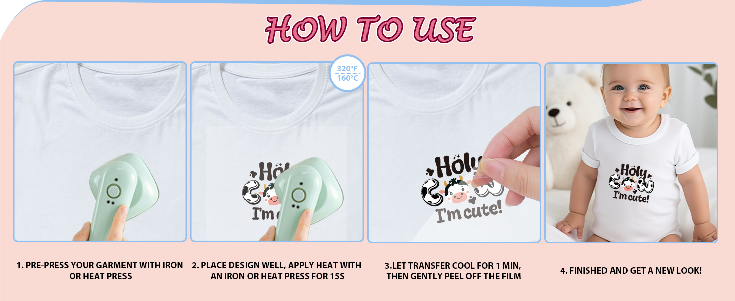 Amazon.com: Falueqg Baby Shower Iron on Transfers - 36Pcs DTF Transfers ...