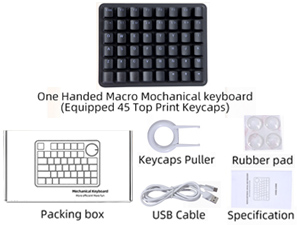Amazon.com: Koolertron One Handed Mechanical Gaming Keyboard, 48-Key ...