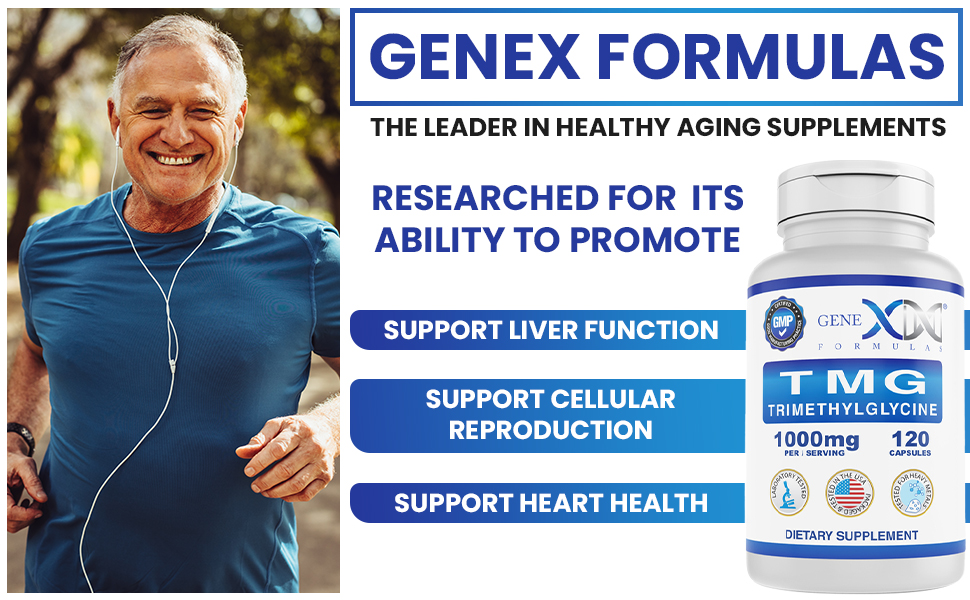 Amazon.com: GENEX 1000mg TMG Supplements (120 Capsules) - Betaine Anhydrous Trimethylglycine ...