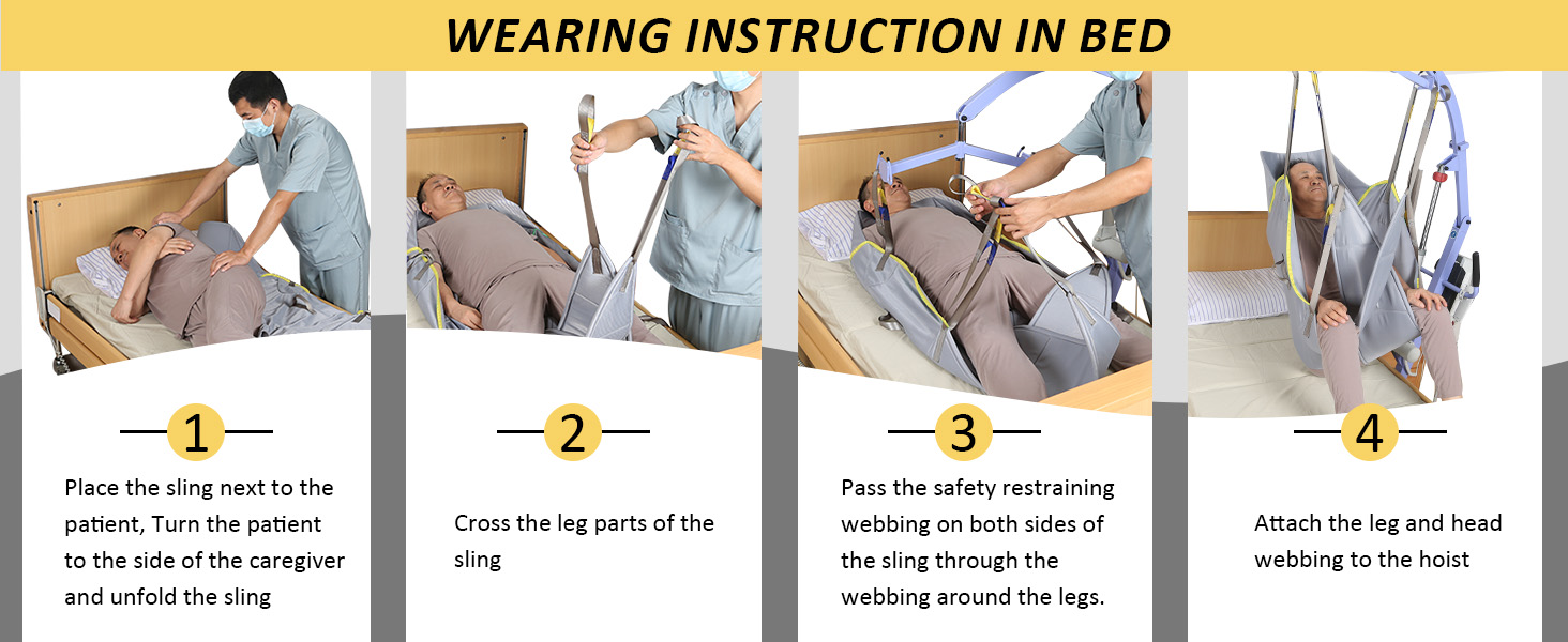 Amazon.com: EZ Assistive Patient Lift Universal Padded Sling with Head Support, Hoyer Lift U ...