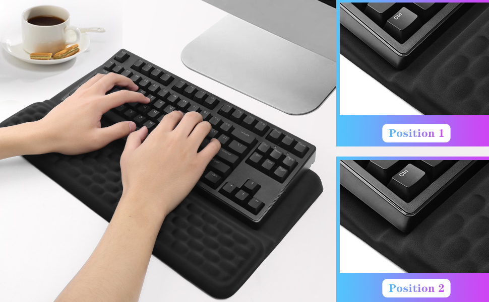 Amazon.com: Computer Keyboard Stand with Wrist Rest, Ergonomic Tilted ...