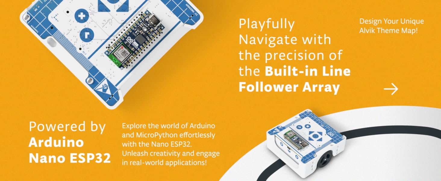 Amazon.com: Arduino Alvik [AKX00066] Official Programmable Robot - Compatible with MicroPython ...