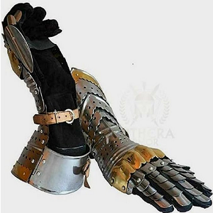 Amazon.com: LUTHERA ARMOR Medieval Brass Gauntlets Medieval Templar ...