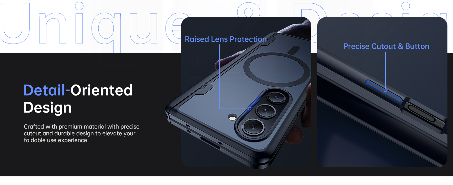 Amazon.com: MOBOSI Magnetic for Samsung Galaxy Z Fold 5 Case, Compatible with MagSafe, Built-in ...