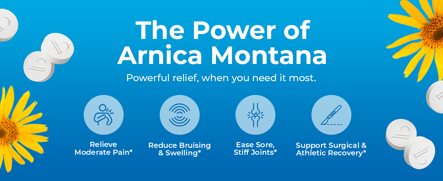 Amazon.com: VitaMedica Arnica Montana 30C Rapid Dissolve Tablets for Natural Pain, Bruising, and ...