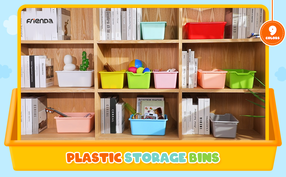 Amazon.com: Frienda 36 Pcs Storage Bins for Classroom Plastic Cubby ...