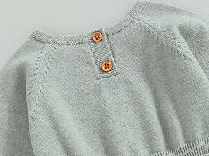 Amazon.com: Toddler Baby Girl Fall Winter Sweater Romper Knit Flower Embroidery Long Sleeve ...