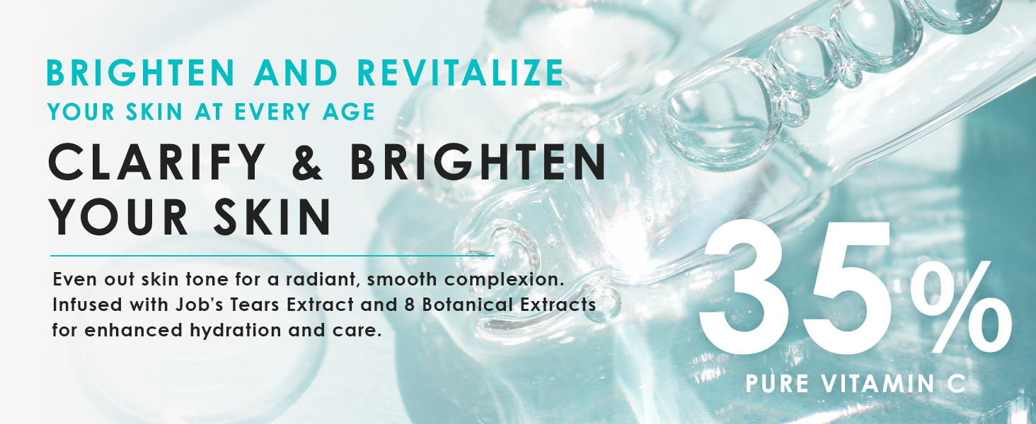 Amazon.com: KisoCare 35% Pure Vitamin C Serum for Face Vitamin C, Coix barley extract 30ml 1oz ...