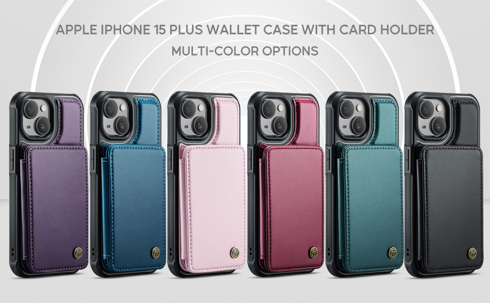 Amazon.com: Vinich for iPhone 15 Plus Wallet Case with Card Holder, RFID Blocking for iPhone 15 ...