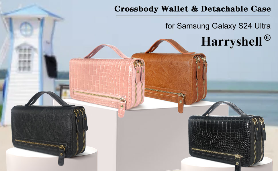 Amazon.com: Harryshell Compatible with Samsung Galaxy S24 Ultra 5G Case Wallet Multi Zipper ...