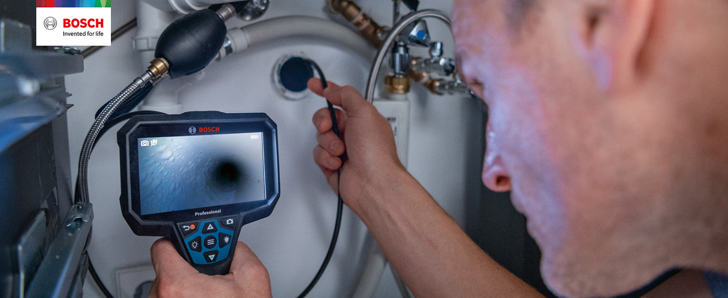 Bosch Professional Inspektionskamera GIC 12V-5-27 C (Kabellänge: 150 cm, Ausrichtungsfunktion ...