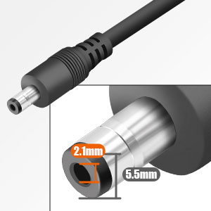 Amazon | Mauknci DC電源ケーブル 5.5x2.1mm オス DCジャック 16AWG 10A 大電流用 DCプラグ 0.5m+1m 2本セット | Mauknci | 電源ケーブル