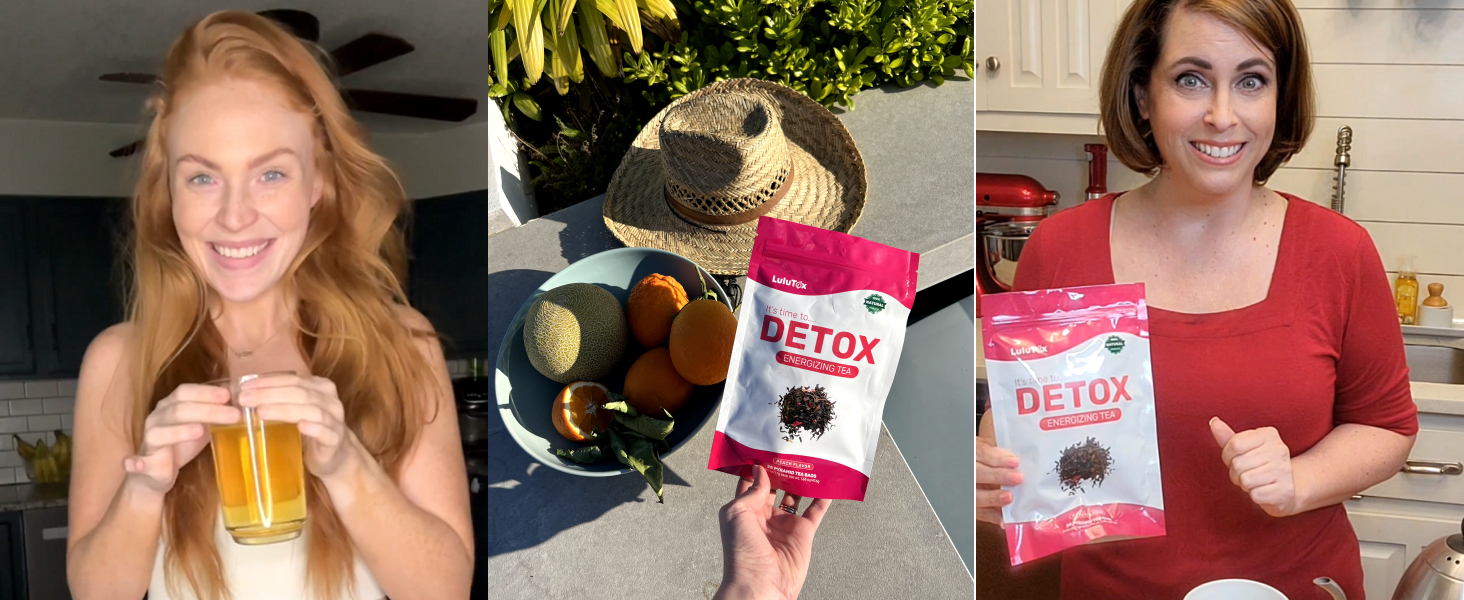 LULUTOX Detox Tee zum Abnehmen – Natürliche Kräutermischung mit Löwenzahn, Ginseng & Ingwer ...