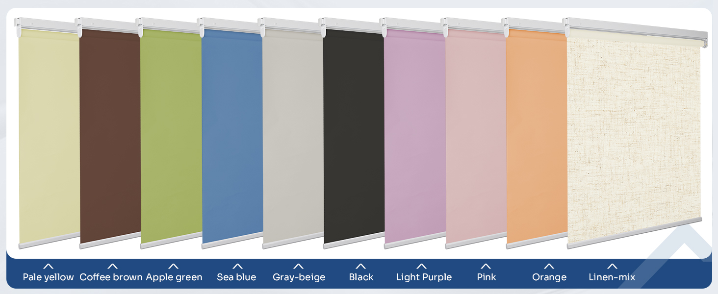 Amazon.com: Grandekor No Drill Motorized Blinds with Remote 100% Blackout, Customize Size Color ...