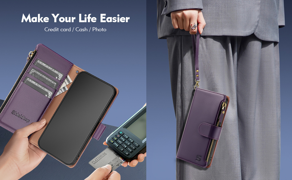 Amazon.com: SHIELDTOP for Samsung Galaxy S22 Ultra 5G Wallet Case with Card Holder,Women Men ...