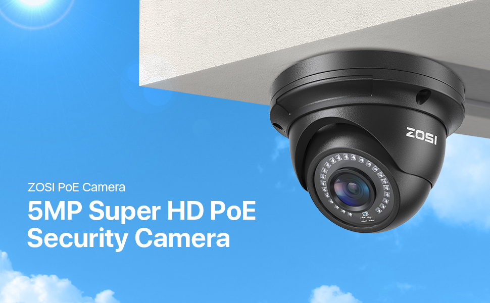Amazon.com : ZOSI 2 Pack 5MP 3K Add-on Security Dome POE Camera with Cable, 2880 x 1620 Indoor ...