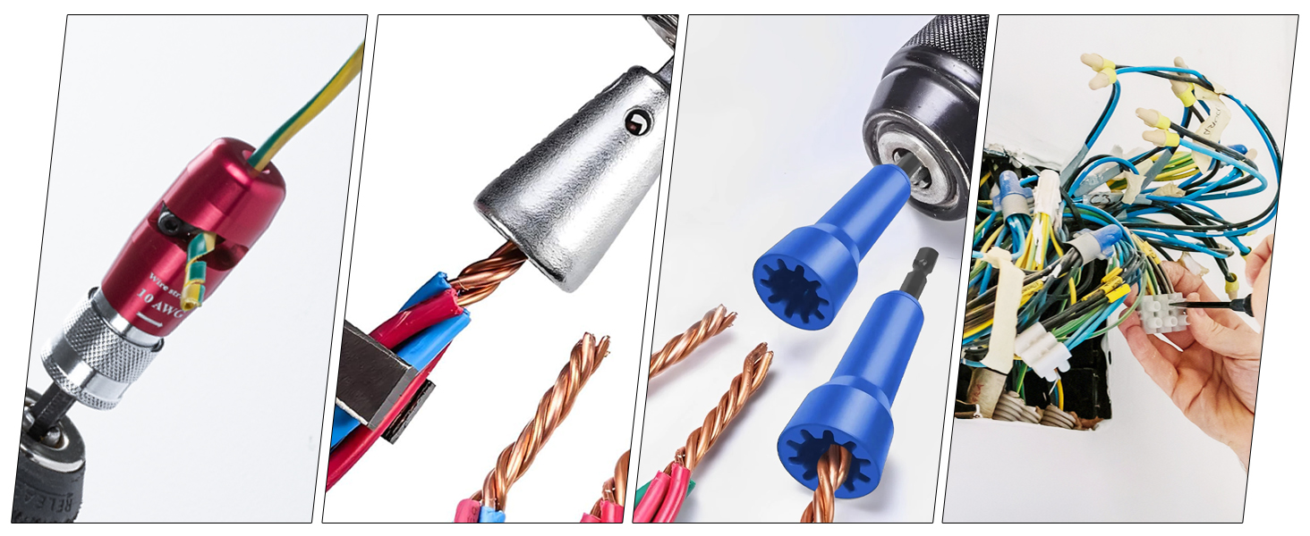 Wire Stripper for Drill: Professional Wire Stripping Tool & Wire Twisting Connector for Cutters ...