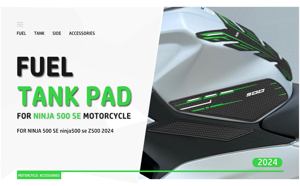 Amazon.com: for Ninja 500 SE ninja500 se Z500 2025 2024 Tank Pad Protector Motorcycle Sticker ...