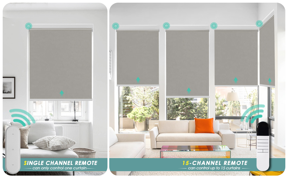 Amazon.com: Allesin Motorized Roller Shade Work with Alexa for Window, 70% Blackout Smart Shades ...