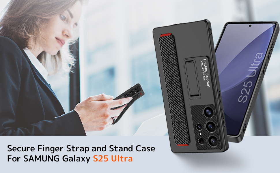 Amazon.com: NINKI for Samsung Galaxy S25 Ultra Case with Strap & Kickstand,Shockproof Protective ...