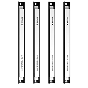 Navaris Set of 4 Magnetic Tool Holder Rack - 12 Inch Heavy Duty Garage Wall Holder Strip for ...