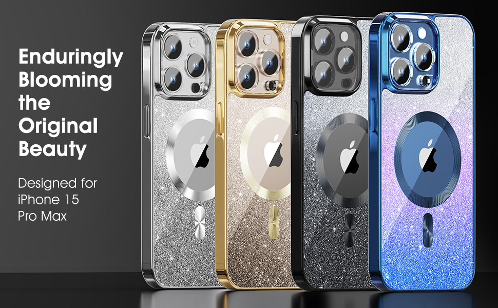 Amazon.com: BBFresh Magnetic Titanium for iPhone 15 Pro Max Case [Camera Lens Protector & Screen ...