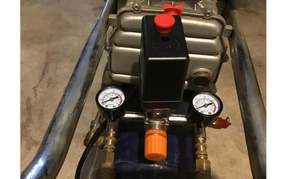 FBANG Pressure switch manifold regulator with pressure gauges, air ...