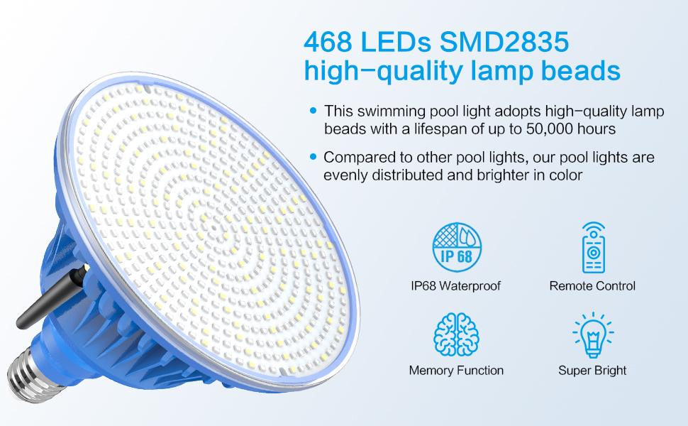 Amazon.com : CEDIO Pool Lights for Inground Pools Waterproof 120V 55W Color Changing Pool Light ...