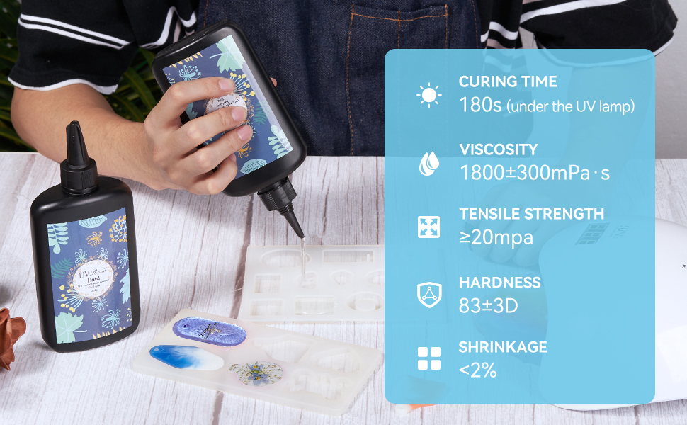 Amazon.com: UV Resin 500g,Upgraded Crystal Clear Hard Ultraviolet Epoxy Resin Glue,Low Odor,Fast ...