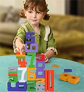 Amazon.com: Lasoba Wooden Number Building Blocks, Large Digit Blocks 1 ...