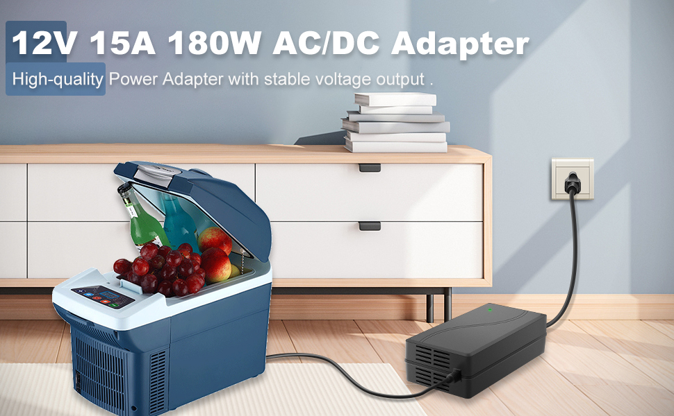 Amazon.com: 12V 15A 180W Power Supply Adapter AC to DC Converter with Car Cigarette Lighter ...