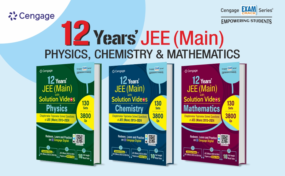 Buy Cengage 12 YEARS' JEE (MAIN) WITH SOLUTION VIDEOS: PHYSICS Book ...
