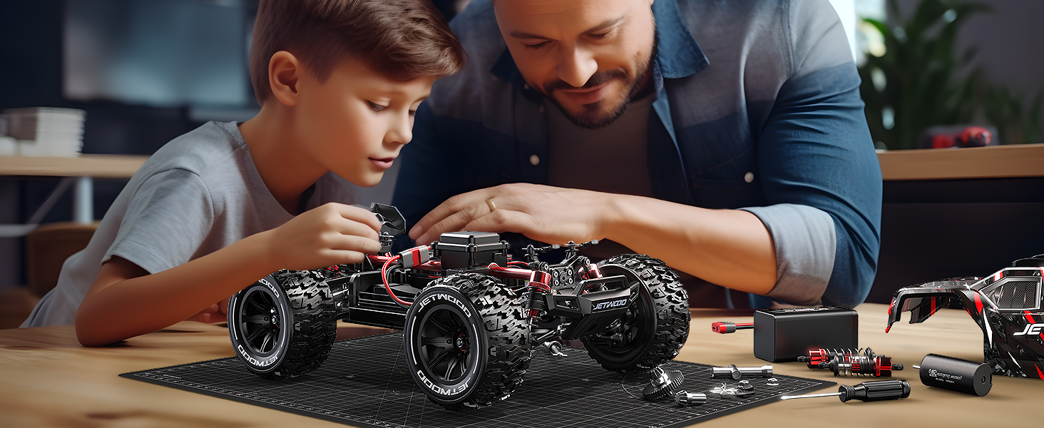Amazon.com: Jetwood 1/14 All Terrain Super Fast Remote Control Car for Adults, 50mph Electric ...