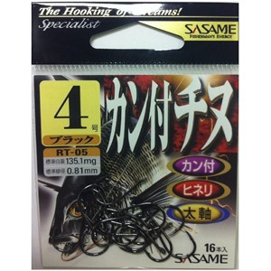 Amazon | ささめ針(SASAME) RT-05 カン付チヌブラック 4号 | ささめ針(SASAME) | フック・針