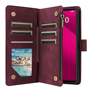 Amazon.com: LBYZCASE Phone Case for T-Mobile REVVL 7 with RFID Blocking Credit Card Holder and ...