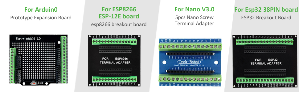 3PCS ESP8266 Development Board,Aideepen ESP8266 Breakout Board GPIO 1 into 2 for ESP8266 ESP-12E ...