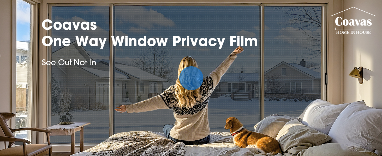 Amazon.com: Coavas One Way Privacy Window Film Reflective Window Tint for Home,Static Cling ...