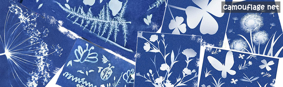 32PCS Cyanotype High Sensitivity Sun Print Paper with PVC Press Plate ...