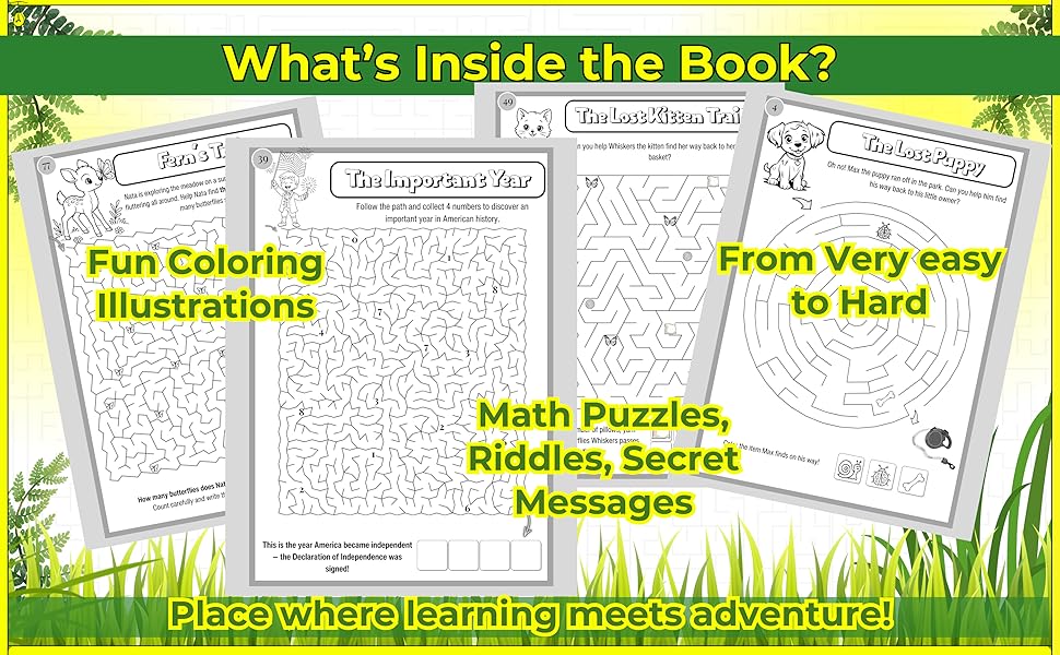 Amazing Maze Adventure: Maze Puzzle Workbook for Kids – Full of Mazes ...