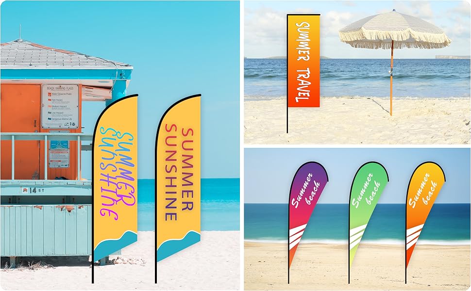 Amazon.com: Custom Advertising Feather Flags for Business Outside (Only Flag), Personalized ...