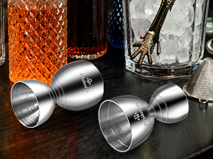 Amazon.com: Philorn Bell Jigger for Bartending, Cocktail Jigger 2 OZ 1 OZ with Measurements ...