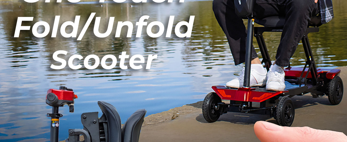 Amazon.com: Rubicon FX70 Automatic Foldable Mobility Scooter for Adults, One Click Fold and ...