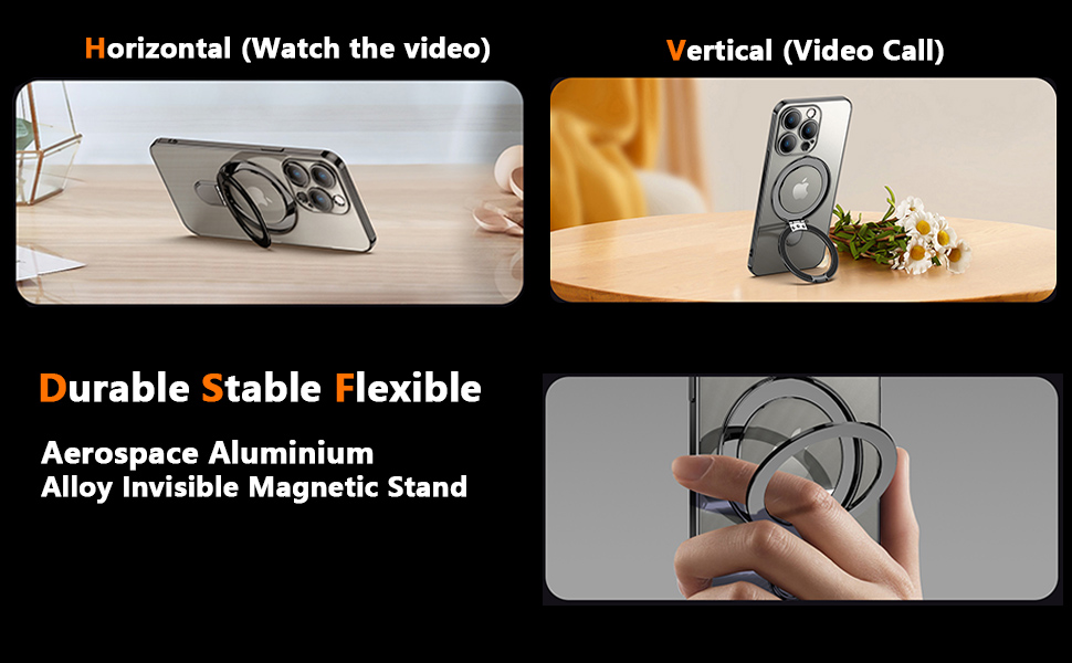 Amazon.com: LXK Magnetic Invisible Stand for iPhone 15 Pro Max Case Compatible with MagSafe ...