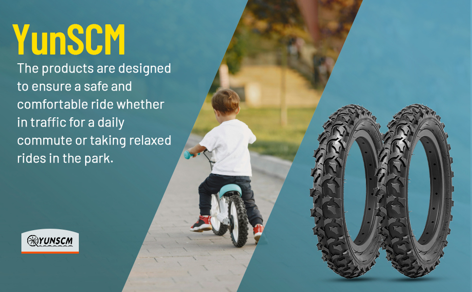 Amazon.com : YUNSCM 2-PCS 12.5" Kid Bike Tires 12 ½ X 2 ¼ (62-203) and 12.5" Bike Tubes Schrader ...