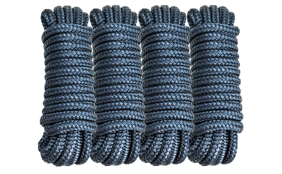 Amazon.com: PropelTech 4 Pack 3/8" x 15’ Boat Dock Lines for Boat & Pontoon, Premium Marine ...