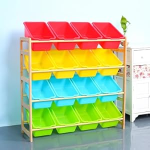 Amazon.com: WUWEOT 16 Pack Cubby Bins Classroom Toys Bins, Plastic ...