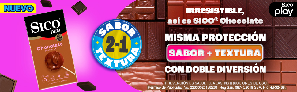 Sico Play 3 pack Condónes de látex texturizados sabor chocolate : Amazon.com.mx: Salud y Cuidado ...