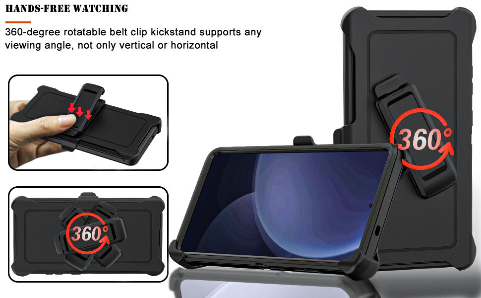 Amazon.com: TMIDVFV Compatible with Samsung Galaxy S25 Ultra Case, with Belt Clip Holster Heavy ...