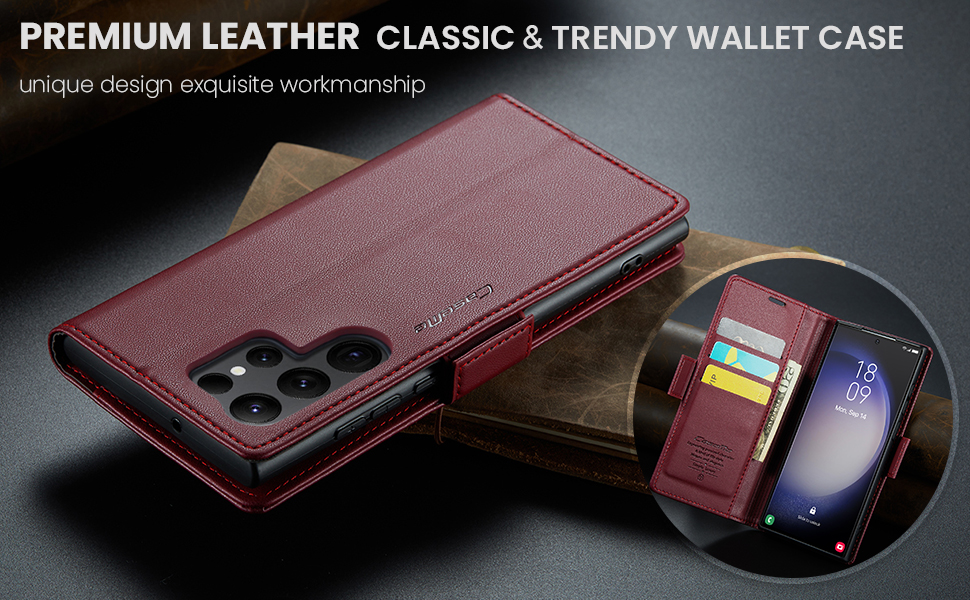 Amazon.com: SINIANL Samsung Galaxy S23 Ultra Wallet Case with RFID Blocking, Samsung S23 Ultra ...