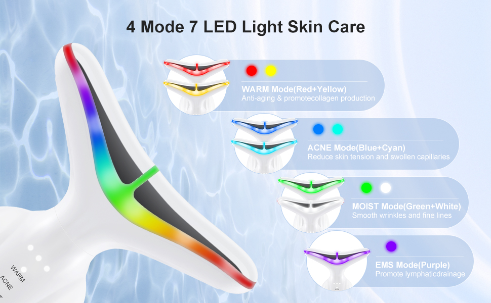 KOJ RLX Face Massager Electric,Microcurrent Facial Device 4 Modes,Dual-Pole Electric Massage ...